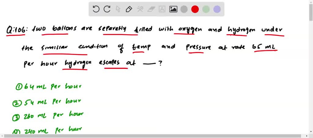 SOLVED:Two balloons are separately filled with oxygen and hydrogen ...