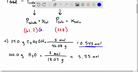 SOLVED:The following diagram shows a close-up view of part of the vapor-pressure curve for a ...