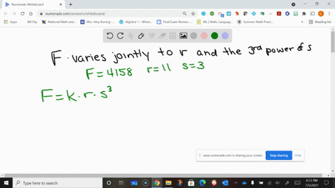 SOLVED:Find a mathematical model representing the statement. (In each case, determine the ...