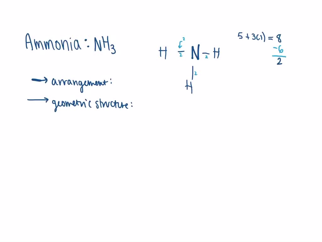 SOLVED:Although the valence electron pairs in ammonia have a ...