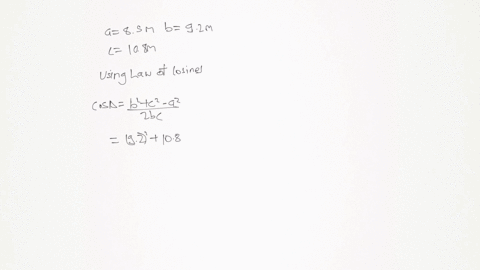 ⏩SOLVED:Use the Law of cosines to solve the triangle. | Numerade