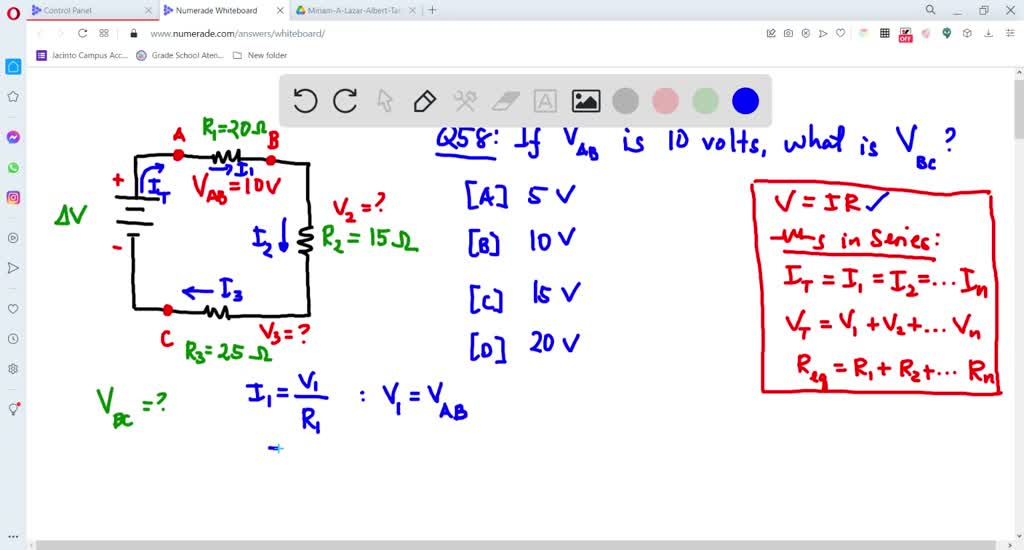 A certain linear two-terminal circuit has terminals a and b. Under open-circuit conditions, we ...
