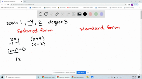 SOLVED:A polynomial P with integer coefficients has the zeroes and degree indicated. Use the ...