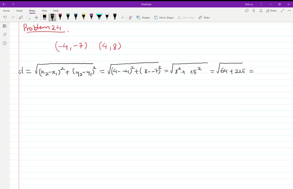 USING THE FORMULAS Find the distance between the two points. Then find the midpoint of the line ...