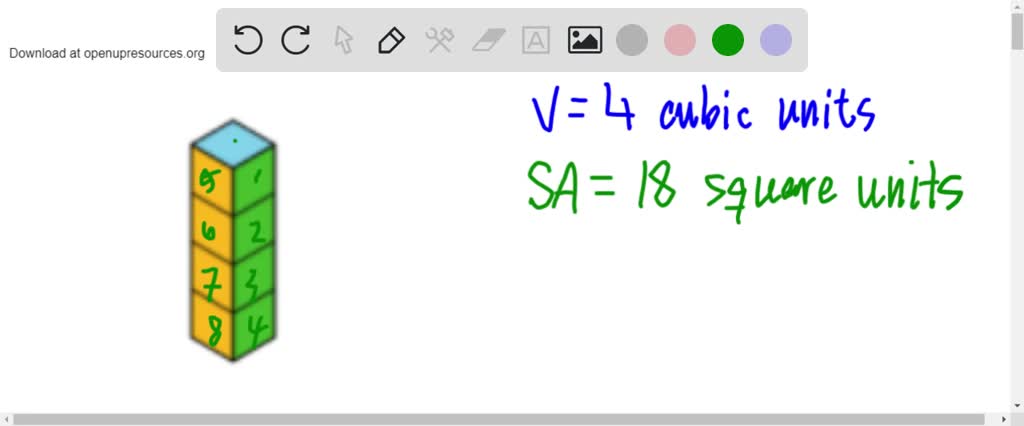 SOLVED:Here is a figure built from snap cubes. a. Find the volume of ...