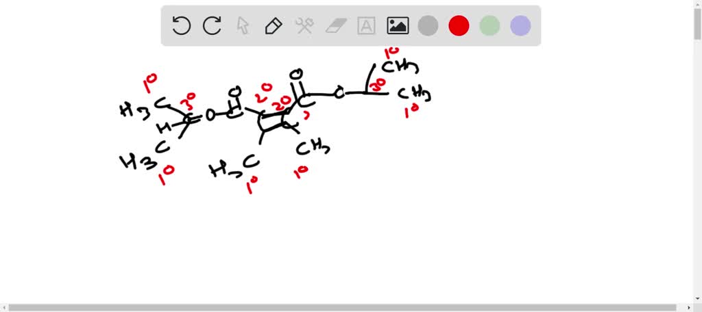 The compound given below has how many primary and tertiary hydrogen ...