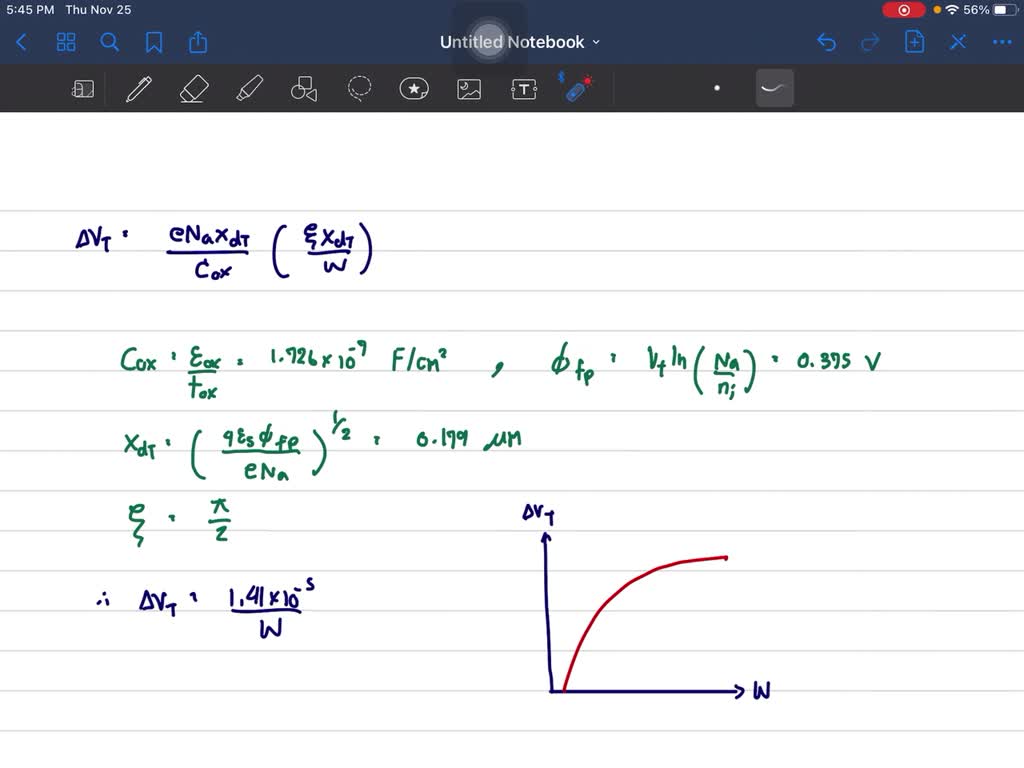 SOLVED:Consider the narrow-channel effect. Use the transistor ...