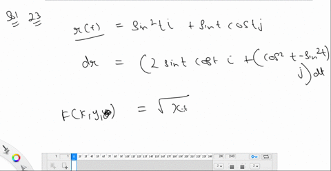 SOLVED:23-26 Use a calculator to evaluate the line integral correct to four decimal places. ∫C𝐅 ...