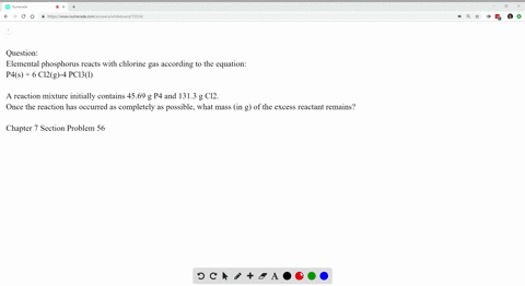 ⏩SOLVED:Elemental phosphorus reacts with chlorine gas according to ...