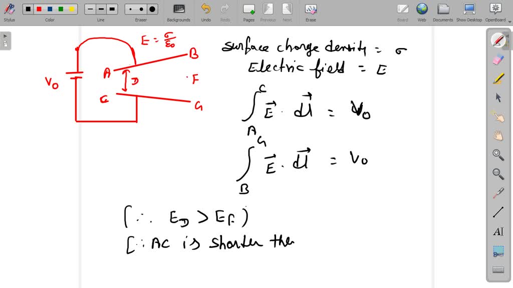 SOLVED:In the given figure, a capacitor of non-parallel plates is shown ...