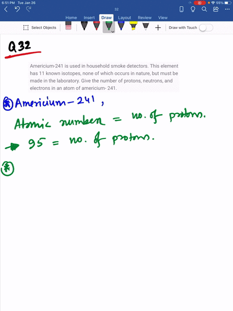 SOLVED:Americium-241 is used in household smoke detectors. This element ...