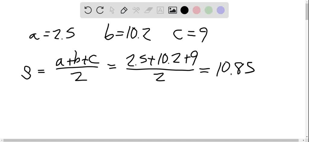 SOLVED:Using Heron's Area Formula use Heron's Area Formula to find the ...
