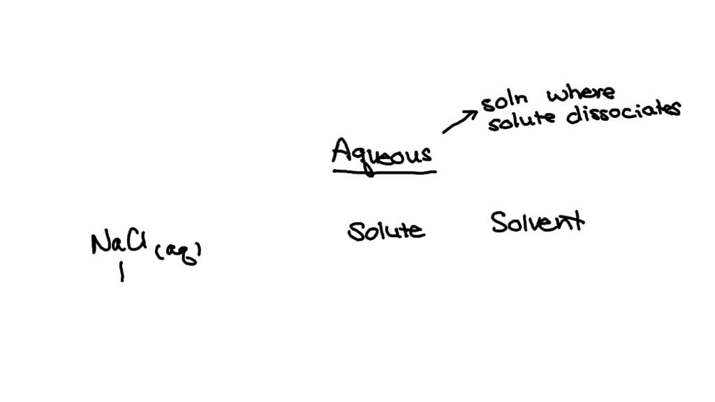 ⏩SOLVED:What is the solvent in an aqueous solution of salt? Why are ...