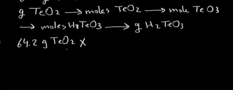 SOLVED:Consider the two-step process for the formation of tellurous ...