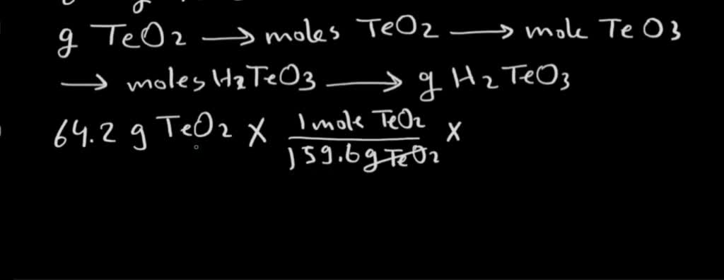 SOLVED:Consider the two-step process for the formation of tellurous ...