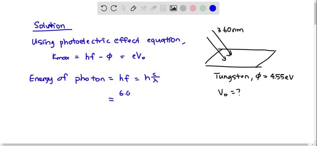 SOLVED:Given that the work function of tungsten is 4.55 eV what is the ...
