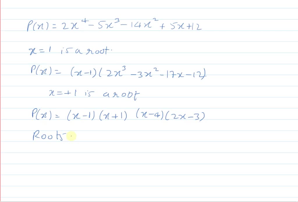 SOLVED:The real solutions of the given equation are rational. List all ...