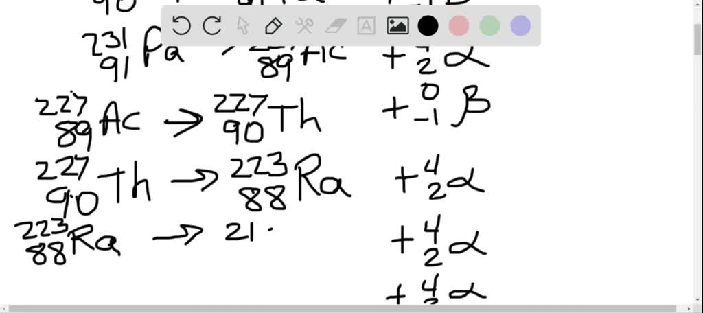 SOLVED:The uranium- 235 radioactive decay series, beginning with ^23592 ...