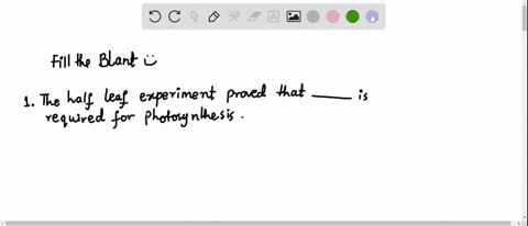 SOLVED:An experiment using two leaves, a variegated leaf or a leaf that ...