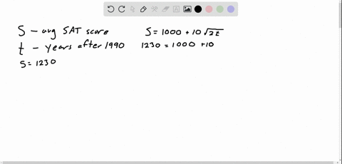 SOLVED:The average combined math and verbal SAT score of incoming ...