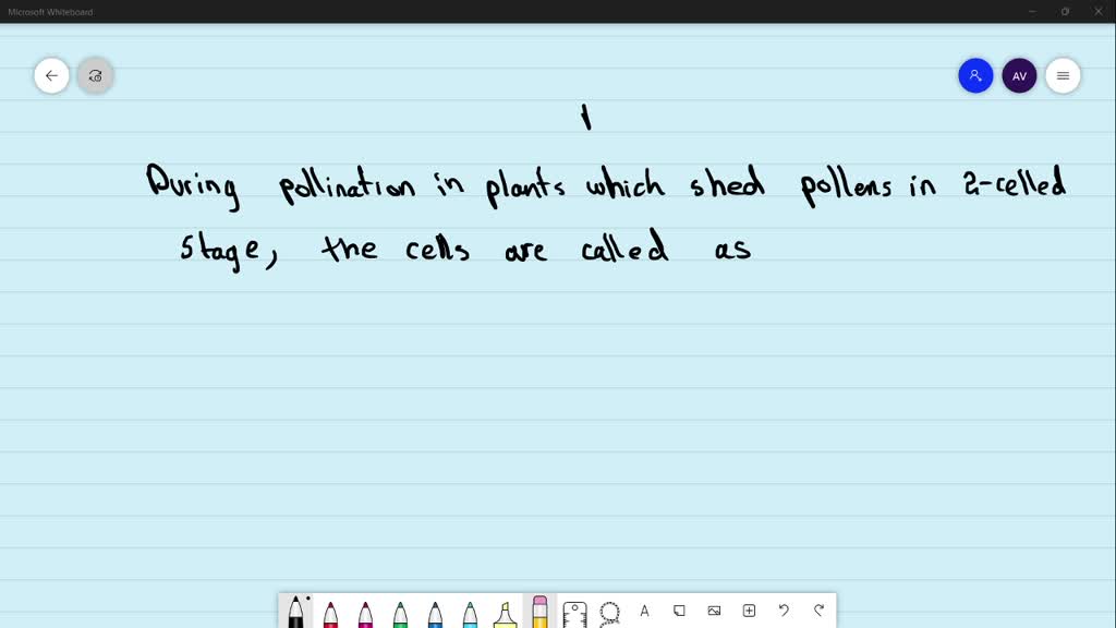 SOLVED:During pollination in plants which shed pollens in 2 -celled ...