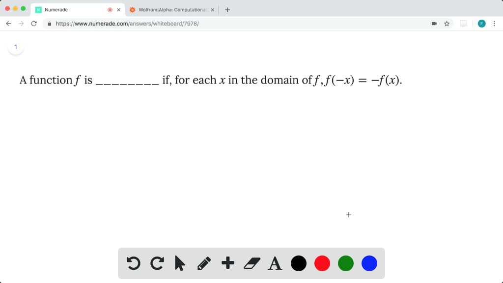 ⏩SOLVED:A function f is when, for each x in the domain of f,… | Numerade
