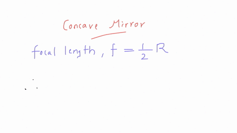 G Explain Where is the focal point of a concave mirror whose radius of ...