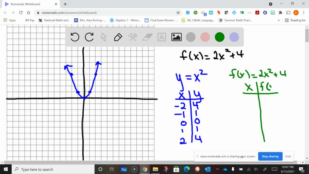 SOLVED:In Problems 19-30, graph the function f by starting with the graph of y=x^2 and using ...