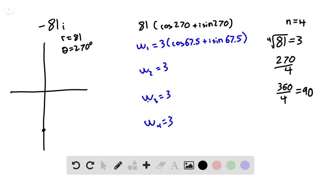 SOLVED Find The Indicated Roots And Graph The Roots In The Complex