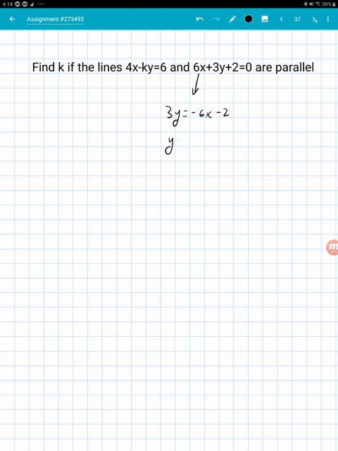 Solved Solve The Given Problems Show Some Applications Of Straight Lines Find K If The Lines 4