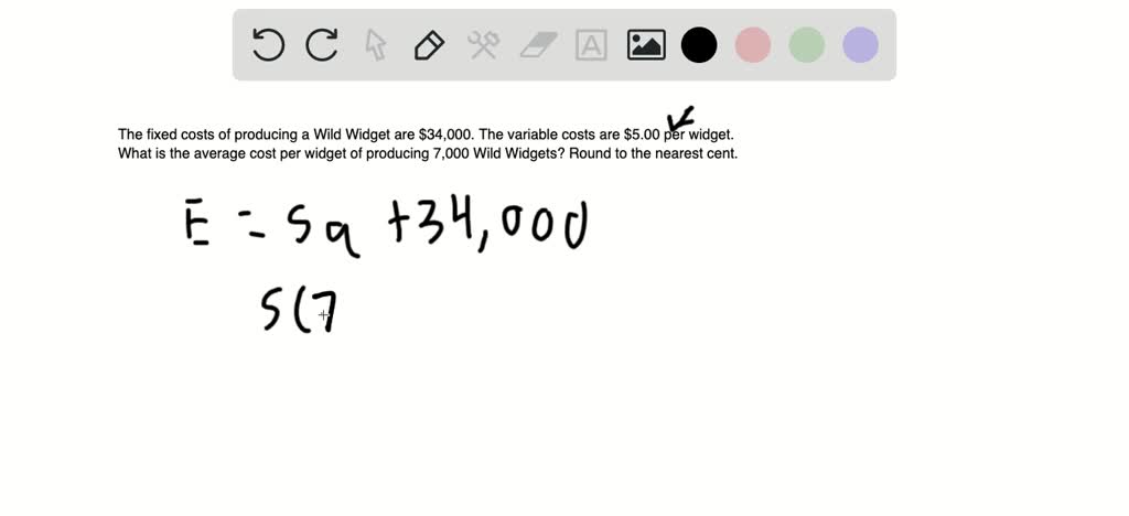 The fixed costs of producing a Wild Widget are 34,000 . The variable ...