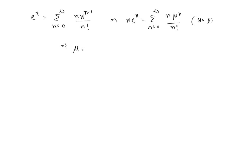 Derive the standard deviation of a Poisson distribution of mean value μ ...