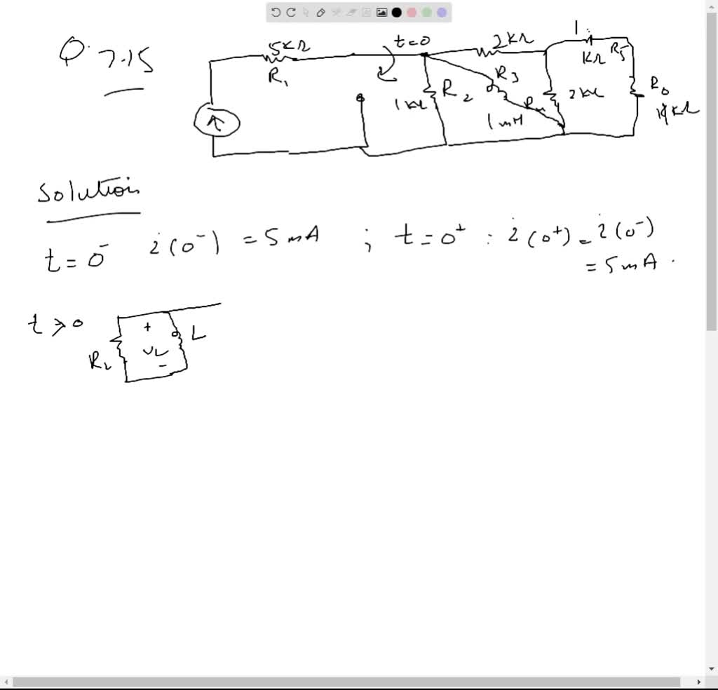 SOLVED:Use the differential equation approach to find i(t) for t>0 in ...