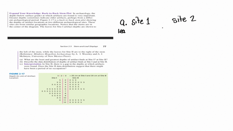 SOLVED: In archaeology, the depth (below surface grade) at which artifacts are found is very ...