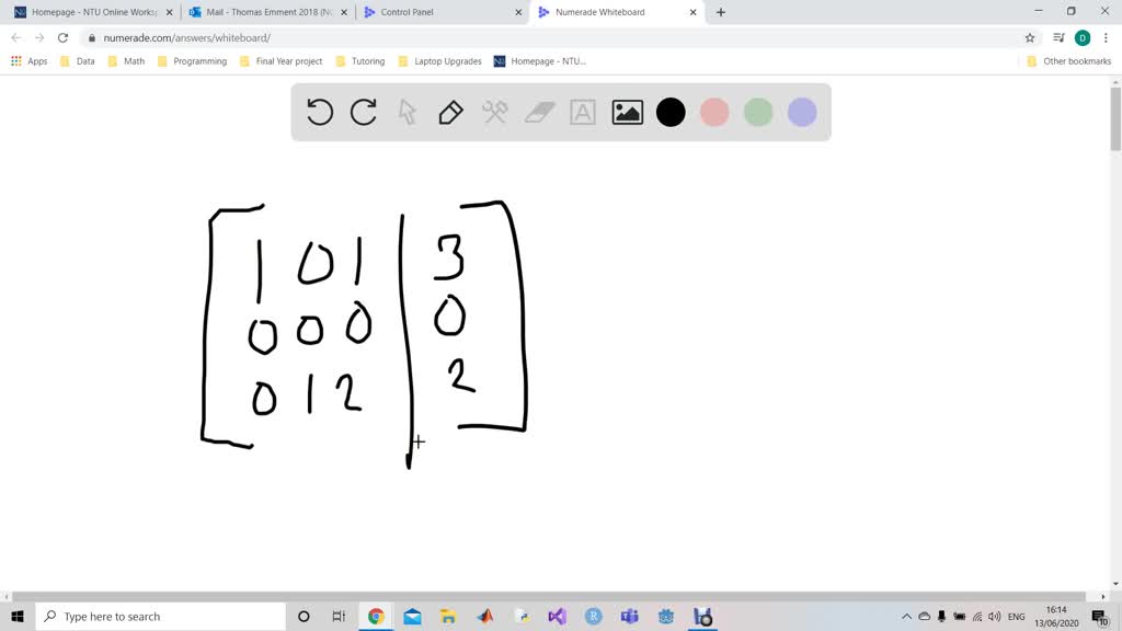 SOLVED:Verify: If the corresponding elements of two rows (or two ...