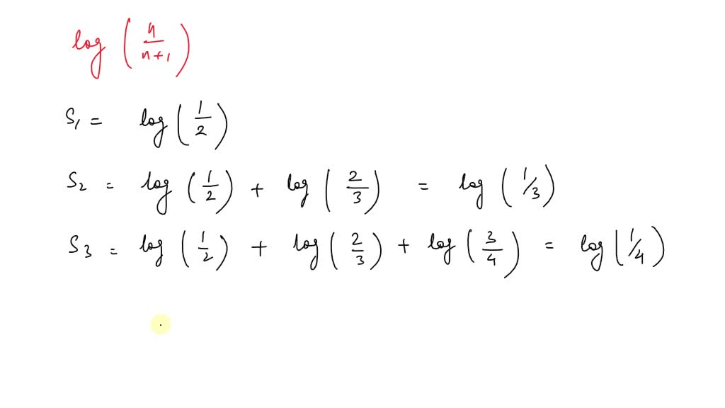 SOLVED Find The First Four Partial Sums And The Nth Partial Sum Of The