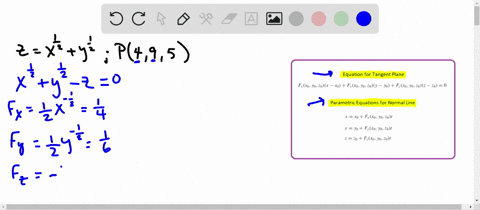 SOLVED:Find an equation for the tangent plane and parametric equations for the normal line to ...