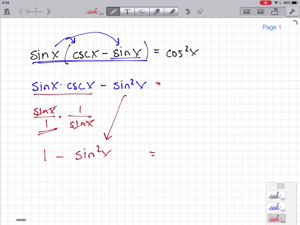 SOLVED:Verify the equation is an identity using multiplication and ...