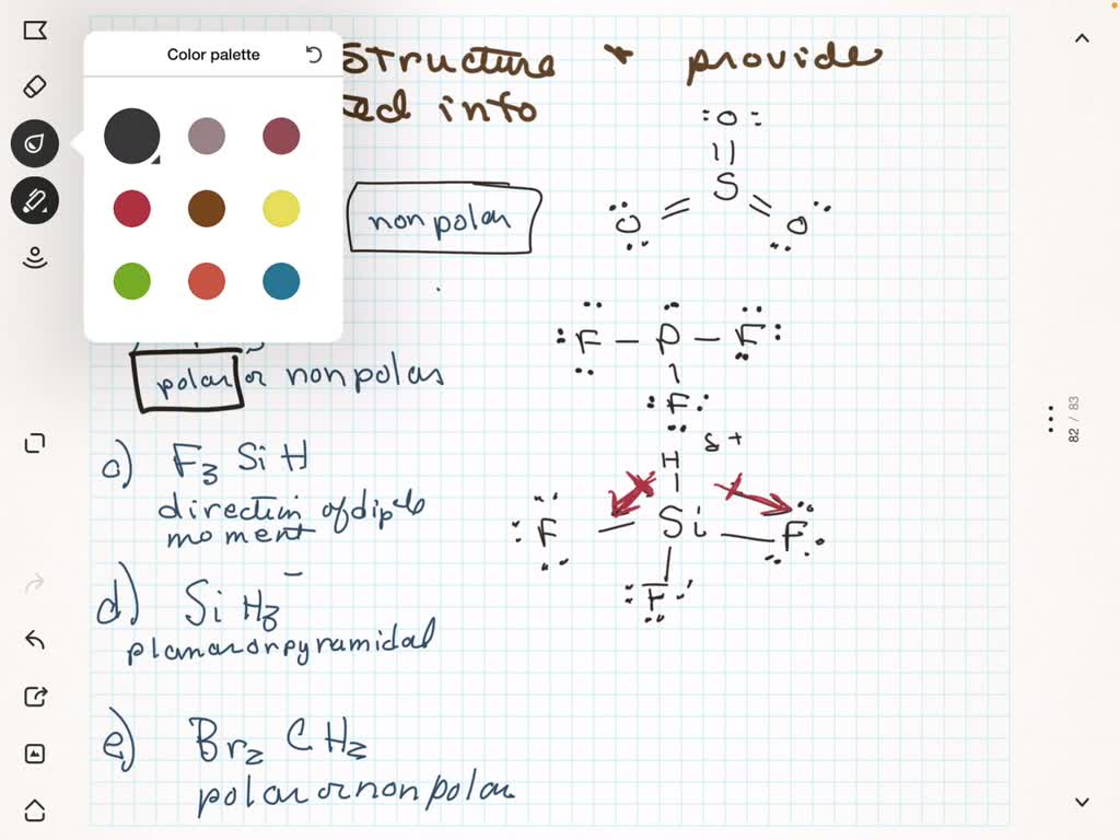 Draw (i) Lewis structures and (ii) diagrams showing the molecular ...