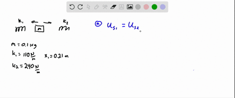SOLVED: A 100-g block slides back and forth on a frictionless surface between two springs, as ...