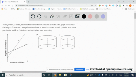 SOLVED: Two cylinders, a and b, each started with different amounts of ...