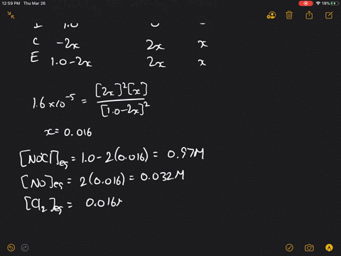 SOLVED:The equilibrium constant for the following reaction is \begin{array}{l} 1.6 \times 10^{-5 ...