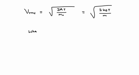 ⏩SOLVED:The root mean square velocity of a gas molecule of mass m at ...