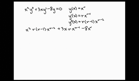 SOLVED:Determine two linearly independent solutions to the given differential equation of the ...