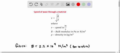 SOLVED:What is the speed of compression waves (sound waves) in water ...