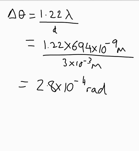 SOLVED:(II) Estimate the angular spread of a laser beam due to ...