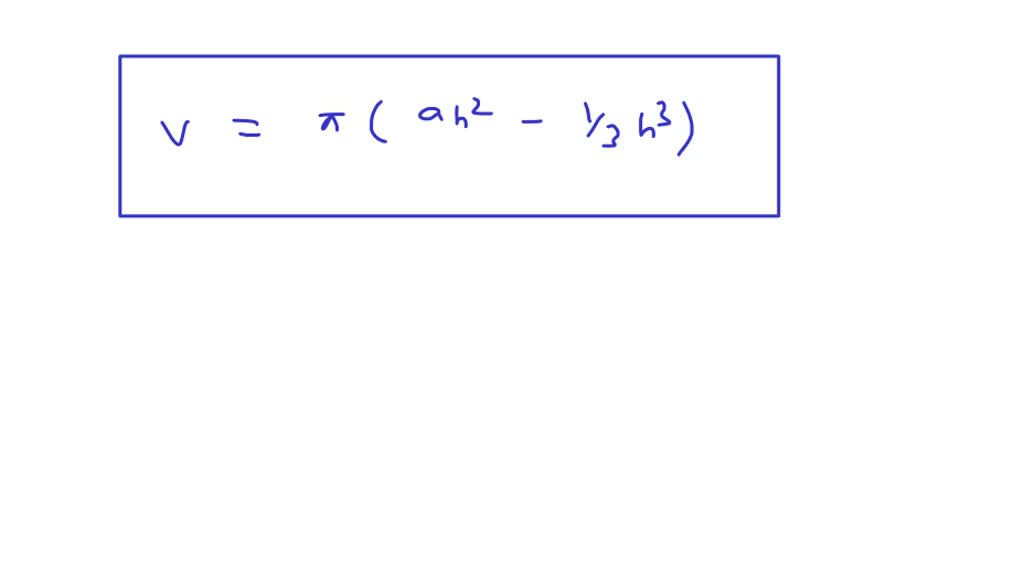 (a) A hemispherical bowl of radius 10 cm contains water to a depth of h cm. Find the radius of ...