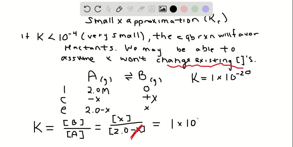 SOLVED:A type of reaction we will study is that having a very small K value (K