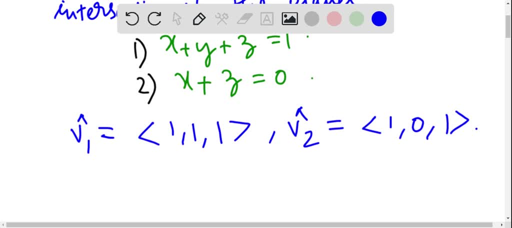 ⏩SOLVED:Find direction numbers for the line of intersection of the ...