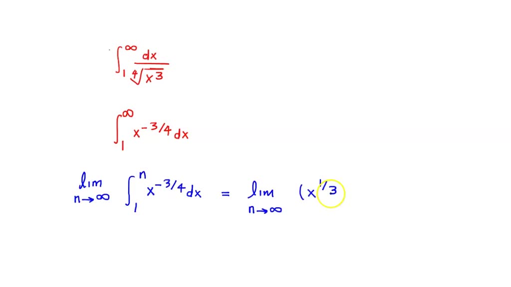 SOLVED:Use limits of definite integrals to calculate each of the improper integrals. \int_{1 ...